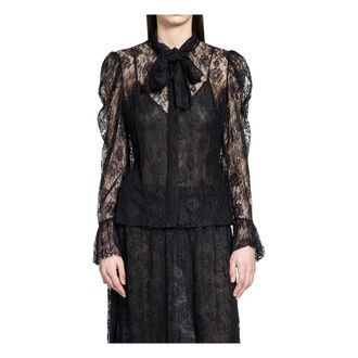 Chlo&eacute; Femme, Blouses et Chemises, Noir, Taille: 38 FR Haut Lavalli&egrave;re