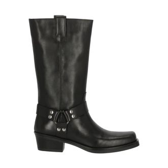 Julie Dee Biker-Stiefel mit Schnallen-Detail und eckiger Spitze - - Shoes - Damen - Schwarzk - 40 EU