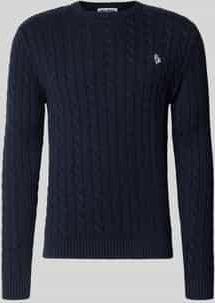 Review Slim Fit Strickpullover mit Zopfmuster