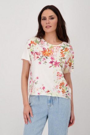 Monari Rundhalsshirt mit Blumenprint