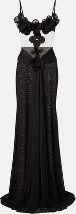 DAVID KOMA Robe aus Mesh