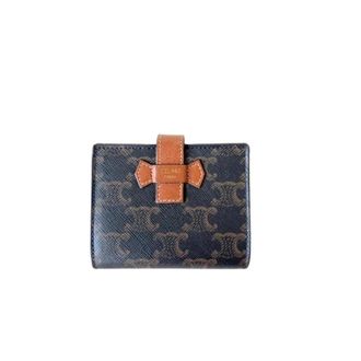 Celine Portefeuille Triumphal en toile Pre-owned - Femme - Pre-owned - Brun - Taille: ONE Size