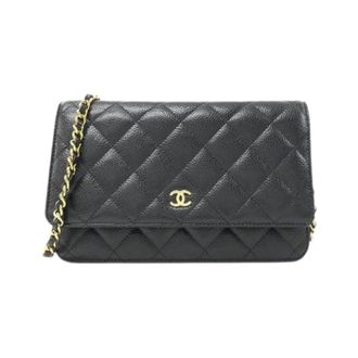 Chanel Pre-owned Timeless Classic Caviar Skin Ketten-Wallet - - Pre-owned - Damen - Schwarzk - ONE SIZE