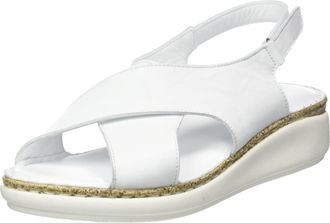 Andrea Conti Damen Sandalette Sandale mit Absatz, weiß, 38 EU