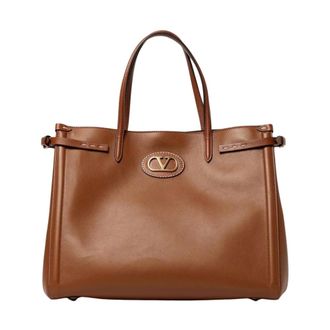 Valentino Garavani Homme, Sacs, Brun, Taille: ONE Size Élégant Sac Cabas en Cuir