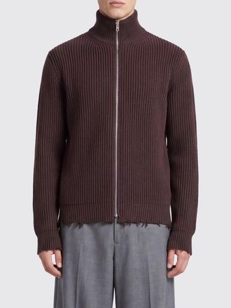 Maison Margiela Cardigan en coton &agrave; col roul&eacute; et ourlet effiloch&eacute;