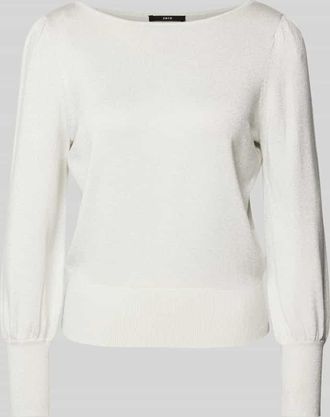 Zero Strickpullover mit gerippten Abschl&uuml;ssen