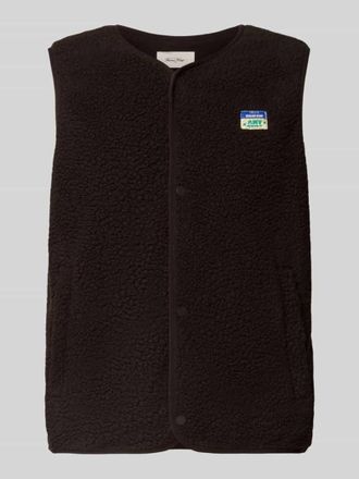 American Vintage Weste aus Teddyfell mit Label-Detail Modell HOKTOWN