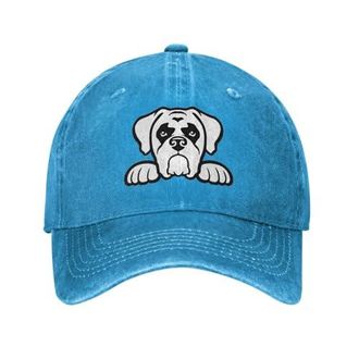 Generic Chien Boxer Qui Regarde Homme Femme Casquettes Snapback R&eacute;tro Ancien Casquette Trucker Soft Hip-Hop Cap pour Sport Randonn&eacute;e Golf