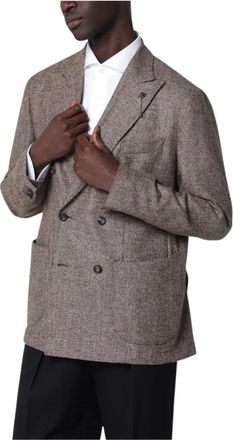 Santaniello Veste crois&eacute;e - Homme - Vestes - Brun - Taille: L