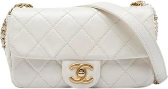 Chanel Sac bandouli&egrave;re matelass&eacute; doccasion - Femme - Pre-owned - Blanc - Taille: ONE Size