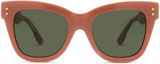 Gucci Sonnenbrille mit eckigem Gestell - Rosa