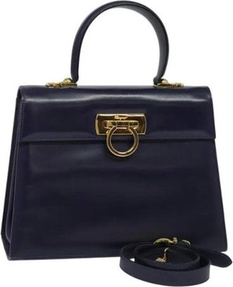 Ferragamo Pre-owned Cuir sacs-main - Femme - Pre-owned - Violet - Taille: ONE Size