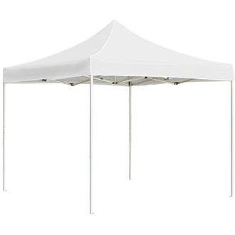 vidaXL Tente de r&eacute;ception pliable Aluminium 3 x 3 m Blanc vidaXL