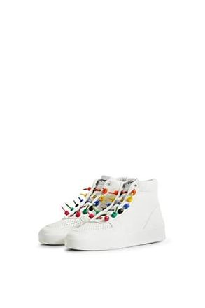 Desigual Femme Shoes_Fancy High_Laces 1000 White Basket, Blanc, 37 EU