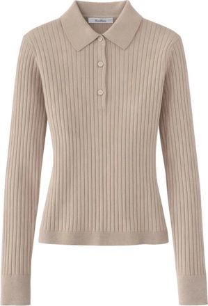 Max Mara Polo en cachemire ray&eacute; - Femme - Pulls - Beige - Taille: 38 FR