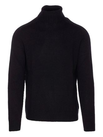Dondup pull en laine à col montant - Noir