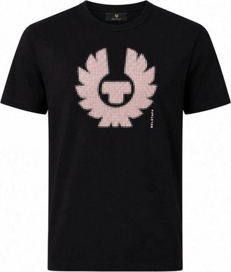 Belstaff T-Shirt London Retro Bitmap Logo Iconic Tee Cotton Regular Cut (1-tlg) Gro&szlig;fl&auml;chiger Bitmap-Phoenix-Print auf der Vorderseite
