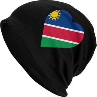 Generic Femme Homme Bonnets Tricot&eacute; Coeur du Drapeau De La Namibie Bonnets De Ski Classique Hiver Chapeaux Doux Bonnet dhiver pour Ski Hiver Course