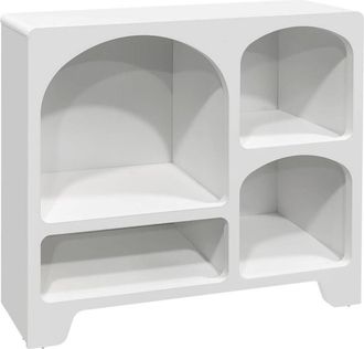 Sweeek Organisches Sideboard mit 4 F&auml;chern wei&szlig; 90cm - Sweeek