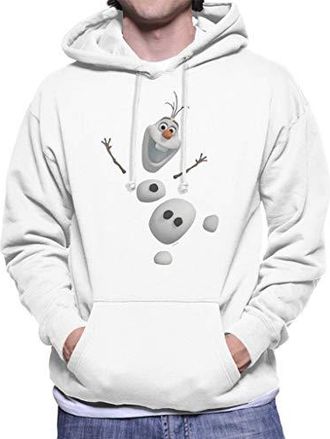 Disney Frozen Olaf in Pieces Excited Mens Hooded Sweatshirt
