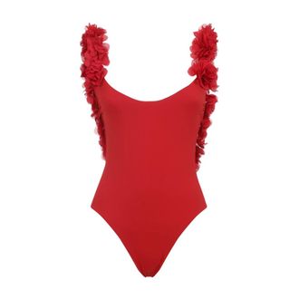 La Reveche Femme, Maillots de bain, Rouge, Taille: 38 FR Maillot de bain rouge pour femmes Ss25