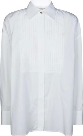 Golden Goose Femme, Blouses et Chemises, Blanc, Taille: 38 FR Camicia Popline