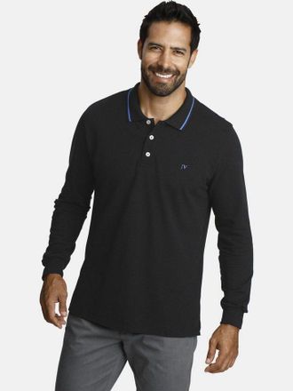 Jan Vanderstorm Langarm-Poloshirt ELLIS in hochwertiger Pikee-Qualit&auml;t