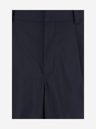 Bottega Veneta Mens Nylon Cargo Pants Dark Blue Polyester Trousers