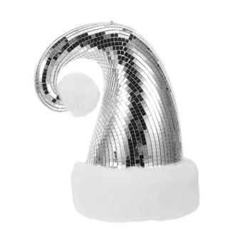 BESPORTBLE Reflektierender Weihnachtsmann-Hut Baumschmuck Disco Kugel Ornament mit Spiegelmosaik Gl&auml;nzend Wiederverwendbar als Stocking Stuffer und Festliche Wei