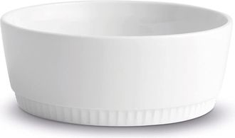 Pillivuyt France, Toulouse Runde Porzellanschüssel, 14 cm Durchmesser, für Backofen, Mikrowelle, Gefrierschrank, 473 ml, Weiß, 14 cm Durchmesser