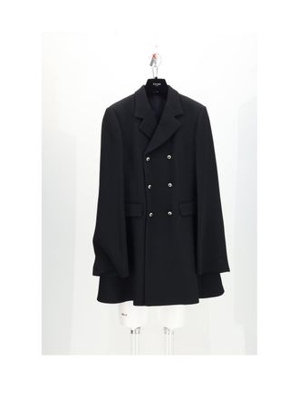 Celine Tailored Wool Fleece Jacket - Black