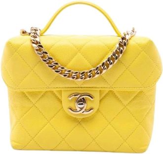 Chanel Pre-owned Cuir sacs-chanel - Femme - Pre-owned - Jaune - Taille: ONE Size