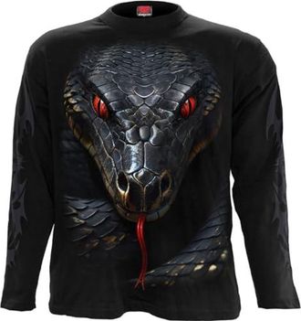 Spiral Basilisk Homme T-Shirt Manches Longues Noir XL 100% Coton Regular/Coupe Standard