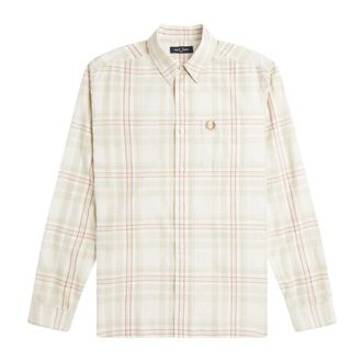 Fred Perry Lang&auml;rmliges Hemd mit Tartan-Karomuster - - Shirts - Herren - Mehrfarbig - XL