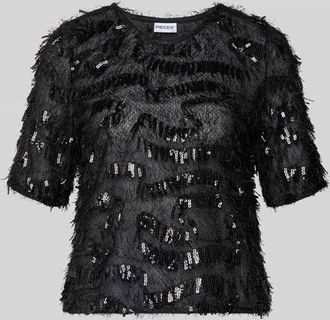 Pieces Regular Fit Blusentop mit Paillettenbesatz Modell PCERUN