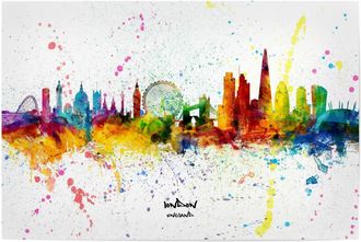 artboxONE Poster 30x20 cm Städte London England Skyline Splash - Bild London Cityscape England