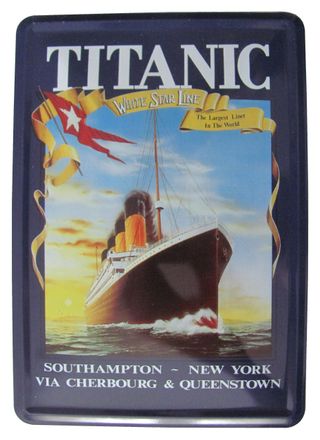 Nostalgic Art Blechpostkarte Titanic - dunkelblau