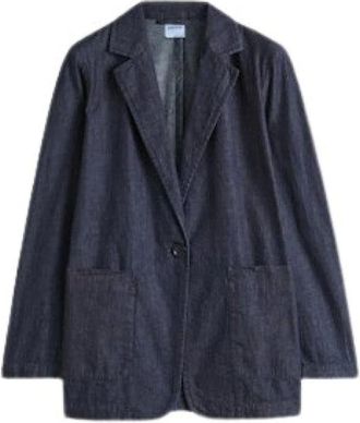 Aspesi Femme, Vestes, Bleu, Taille: 42 FR Veste en jean avec fermeture boutonn&eacute;e classique
