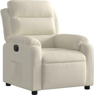 vidaXL Relaxsessel Elektrisch Creme Samt Vidaxl 167485