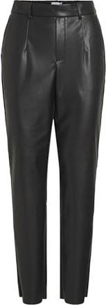 Vila Vila Vidagmar Varone Hw Coated Pant-Noos Pantalon, Noir, 46 Femmes