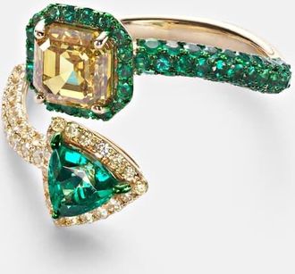 Kamyen Jewellery Bague en or 18 ct, diamants et &eacute;meraudes