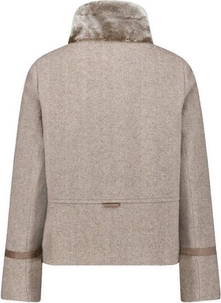 Gil Bret Fellimitatjacke mit Rei&szlig;verschluss und aufgesetzten Fell-Taschen /mit Wolle