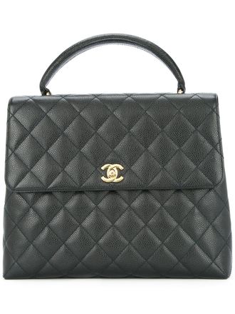Chanel 2002-2003 Quilted CC logo handbag - Noir
