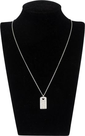Dior Halskette - Christian Dior Crystal Dog Tag Necklace - Gr. unisize - in Mehrfarbig - f&uuml;r Damen