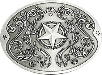 Generic Boucle de ceinture pour homme Cowboy Up en forme détoile créative Boucle de ceinture Porte-bière, Argenté., taille unique