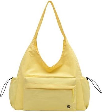 Generic Sac &agrave; bandouli&egrave;re polyvalent en nylon tendance pour femme, shopping, voyage, quotidien, jaune, 400.00x250.00x150.00mm/15.75x9.84x5.91inch