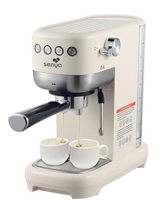 Senya Tasty Coffee Creme Kaffeemaschine 20 bar, Espresso- und Cappuccino-Kaffeemaschine 1300 W, Thermoblock, Milchaufschäumer, automatische Abschaltung, SYB