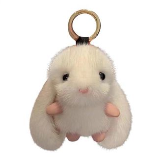 Generic Porte-clés mignon en forme de lapin, porte-clés en peluche de lapin | Pendentif porte-clés de voiture en peluche pour sac à main, sac à dos, garçons e