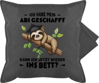 Shirtracer Kissenbezug - Kissen - Ich Habe Mein Abi geschafft Faultier I Abi Geschenk Ideen Abitur 2025 Geschenke zum Abitur Abschluss Geschenke - 50 x 50 cm - G